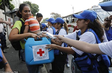 First Red Cross Aid Distributed In Crisis Torn Venezuela Daily Mail