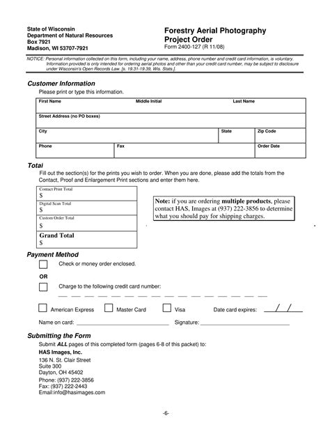 FREE 9 Photography Order Forms In PDF MS Word