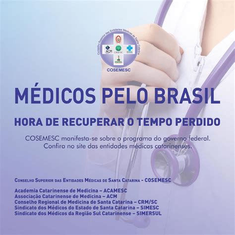ACM Médicos pelo Brasil hora de recuperar o tempo perdido