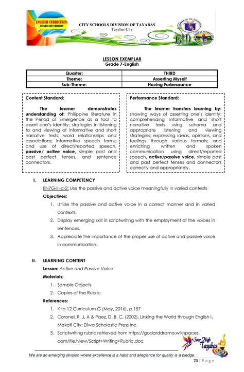 Passive And Active Voice We Are An Emerging Division Where Excellence