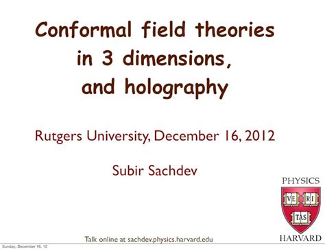 pdf conformal field theories in 3 dimensions talks