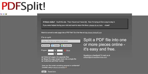how to split a multi page pdf document into several pdfs