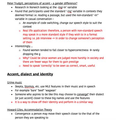 Accent And Dialect Revision Summary Sheet Teaching Resources
