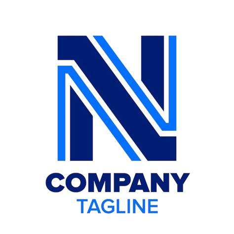 Diseño de logotipo de letra n Vector Premium