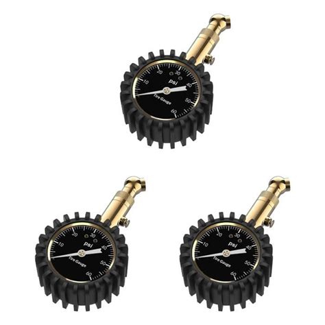 3X Jauge de Pression Des Pneus 0 60 PSI à Toute épreuve Précis