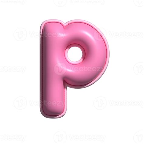 Letter P Pink Alphabet Glossy Png