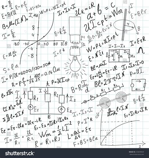 Mathematical Equations And Formulas Vector Illustration 233699929