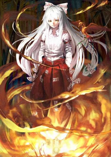 Fujiwara No Mokou Touhou Mobile Wallpaper By Benitama 1445603