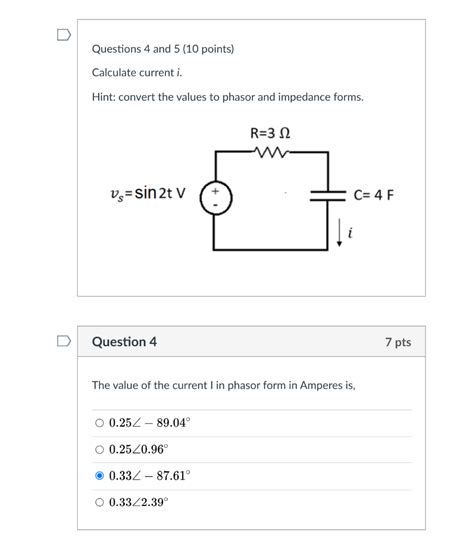 solved questions 4 and 5 10 points calculate current i