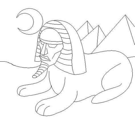Desenhos de Esfinge de Gizé para Colorir e Imprimir ColorirOnline