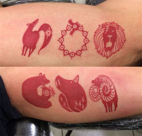 7 Deadly Sins Anime Tattoo