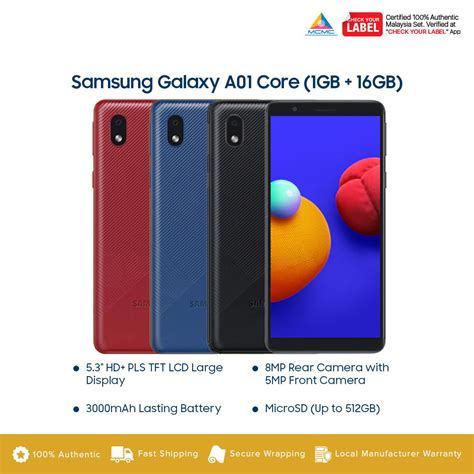Samsung Galaxy A01 Core 1GB RAM 16GB ROM Smartphone Original 1