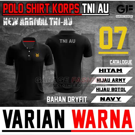Jual Kaos Kerah TNI AU Kaos TNI AU WANGKI TNI AU T Shirt Polo TNI AU