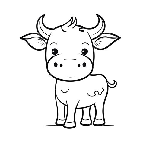 Dibujo De Linda Vaca Para Colorear P Gina Esbozo Vector Png Dibujos