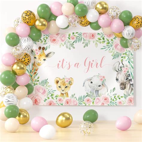 Amazon HIPVVILD Safari Baby Shower Decorations For Girl Jungle