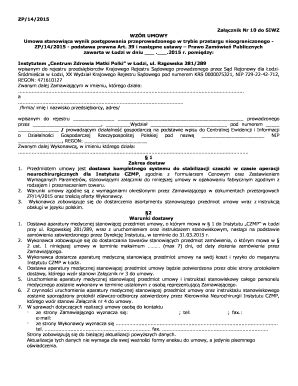 Fillable Online Iczmp Edu 14 Zal Nr 10 Wzor Umowy Iczmp Edu Fax Email