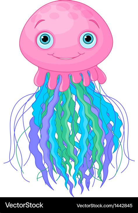 Cute Jellyfish Royalty Free Vector Image Vectorstock