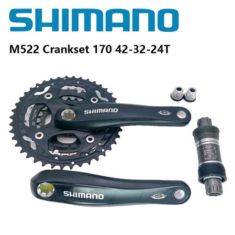 Shimano platos y bielas FC M522 para bicicleta de montaña 3x10 s