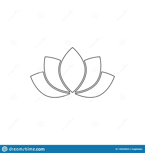Icono Del Esquema De La Flor Ejemplo Del Vector De Las Flores Las