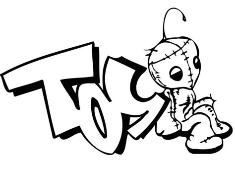Desenhos De Grafite Letras Para Colorir E Imprimir ColorirOnline