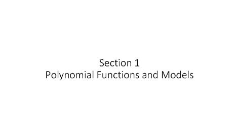 chapter 4 polynomial and rational functions section 1