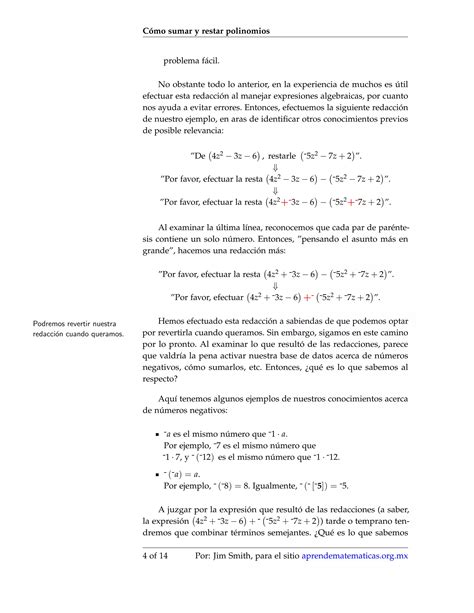 Cómo sumar y restar polinomios PDF