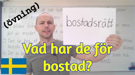 Hur Bor De Vning Om Bost Der Sfi Youtube
