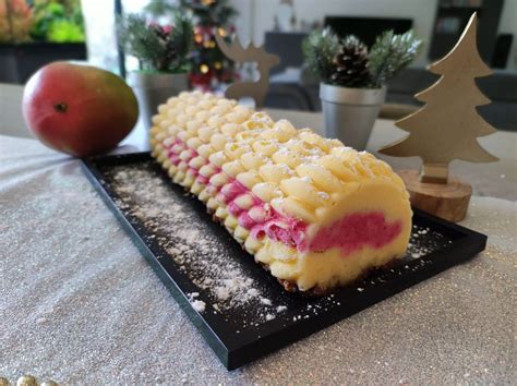 Bûche glacée mangue framboise Thermomix