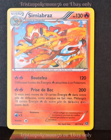CARTE POKÉMON SIMIABRAZ 130 PV 20 114 XY11 Offensive Vapeur NEUF FR