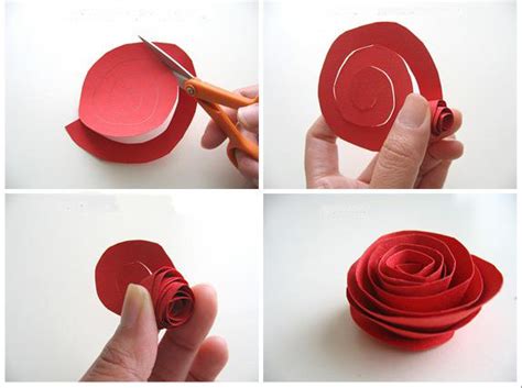 Flores de papel II cómo hacer una rosa Blog Manualidades
