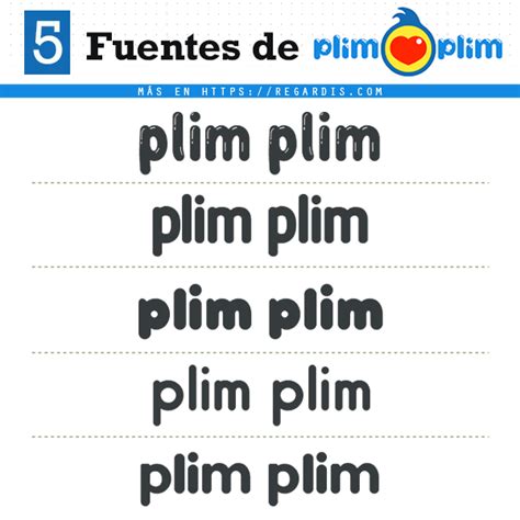 Fuentes De Plim Plim Gratis Similares Regardis Fuente De Letras