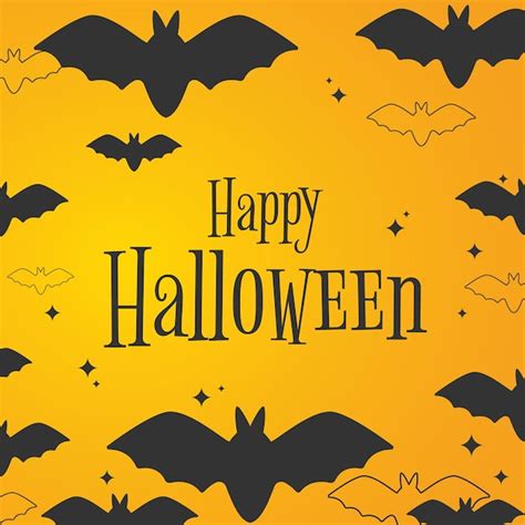 Premium Vector Greeting Card Scary Happy Halloween Banner Template
