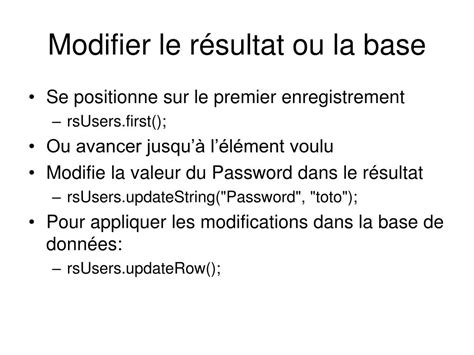 Ppt Jdbc Manipuler Une Base De Donn Es En Java Powerpoint