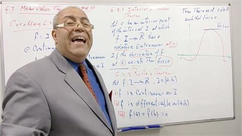 mat311 real analysis 6 2 the mean value theorem l1 youtube