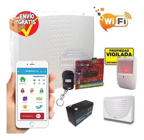 Kit Alarma Inalambrica Domiciliaria Marshall Ip Wifi A1