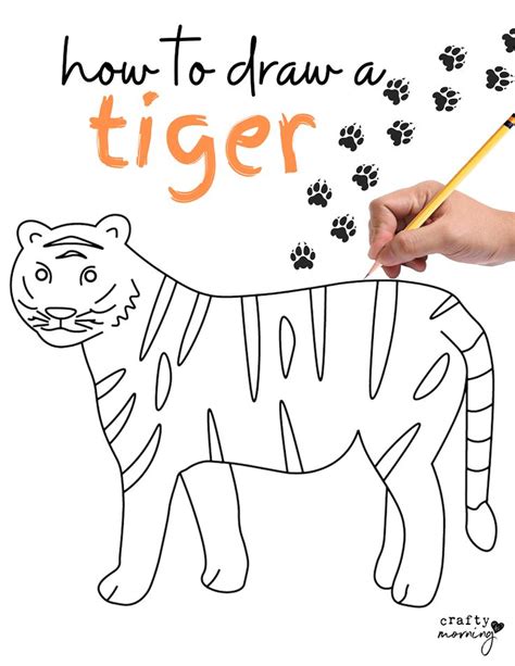 Easy Tiger Drawing Tutorial