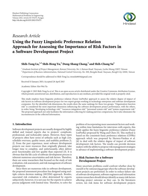 pdf using the fuzzy linguistic preference relation approach for assessing the importance of