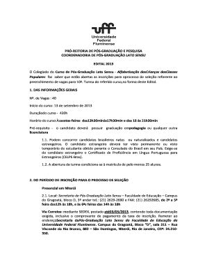 Fillable Online Proppi Uff PR REITORIA DE PS GRADUAO E PESQUISA