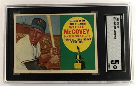 1960 Topps Topps All Star Rookie 316 Willie McCovey RC SGC 5