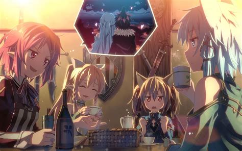Wallpaper Illustration Anime Girls Sword Art Online Kirigaya Kazuto Yuuki Asuna Asada