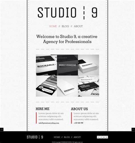 Freebie Creative Agency Portfolio Template PSD PremiumCoding