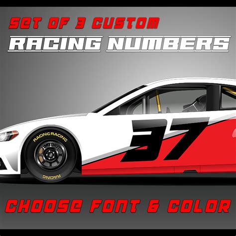 Nascar Number Decals