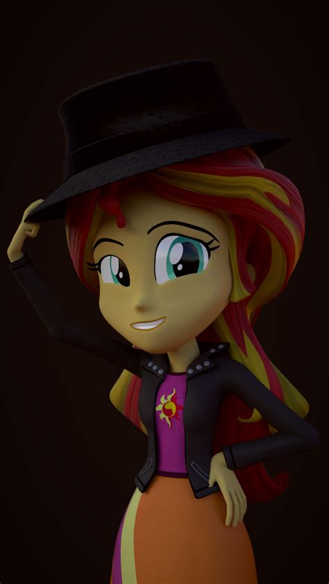 847824 Safe Artist 3d Thread Artist Creatorofpony Sunset Shimmer