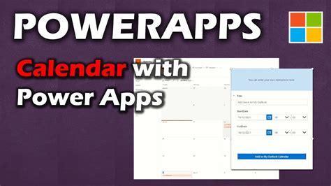 Using Calendars With Power Apps Not Powerapps Calendars Youtube