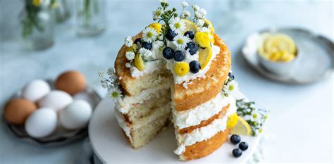 Lemon Coconut Naked Cake American Egg Board