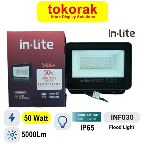 Jual Lampu Sorot Led In Lite Floodlight Watt Inlite Inf Shopee