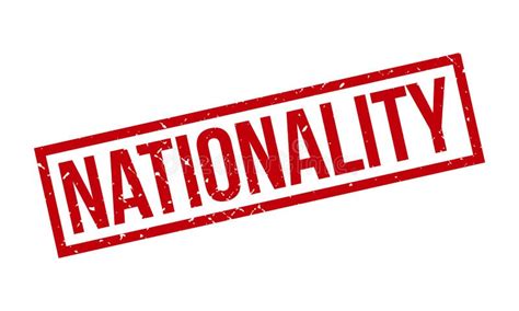 Nationality Rubber Stamp Red Nationality Rubber Grunge Stamp Seal