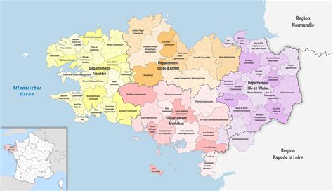 Présentation 91 imagen carte départements bretagne fr thptnganamst