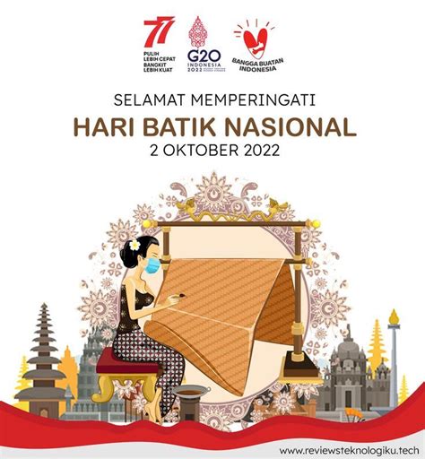 Ucapan Selamat Hari Batik Nasional Batik Gambar Desain Pamflet