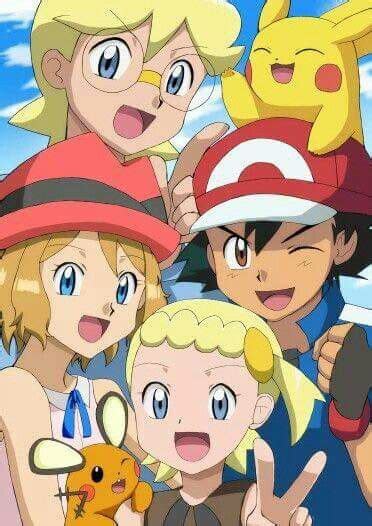 Ash Ketchum And Pikachu With Their Kalos Friends I Give Good